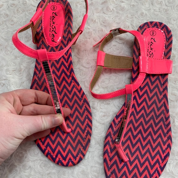 Shoes | Neon Pink Sandals | Poshmark